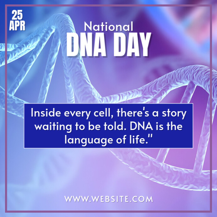 Copy of Modern & Minimal National Dna Day Instagram Post | PosterMyWall