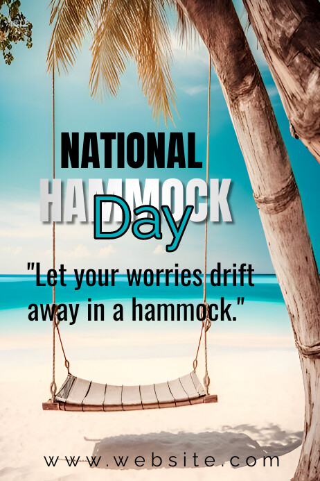 Copy of Modern & Minimal National Hammock Day Poster | PosterMyWall