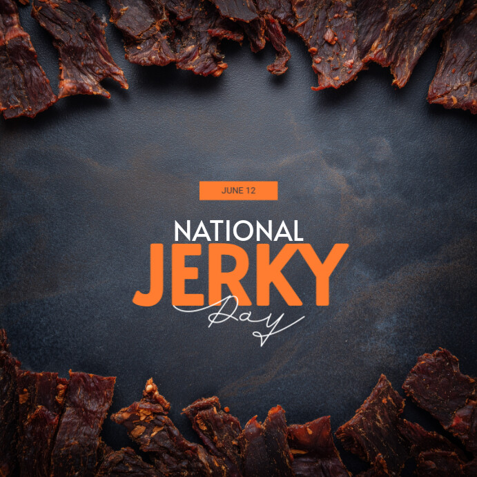 Modern & Minimal National Jerky Day Instagram Post Template | PosterMyWall