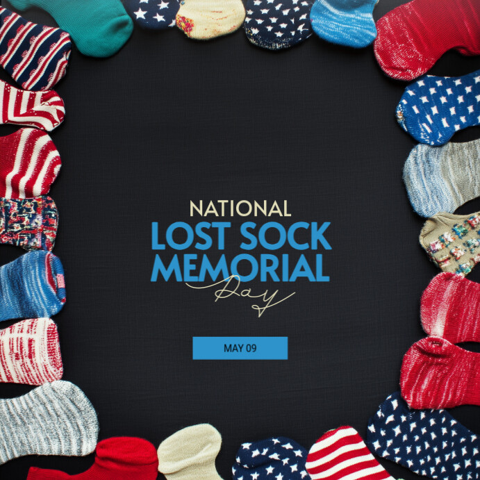 Modern & Minimal National Lost Sock Memorial Day Instagram Post ...