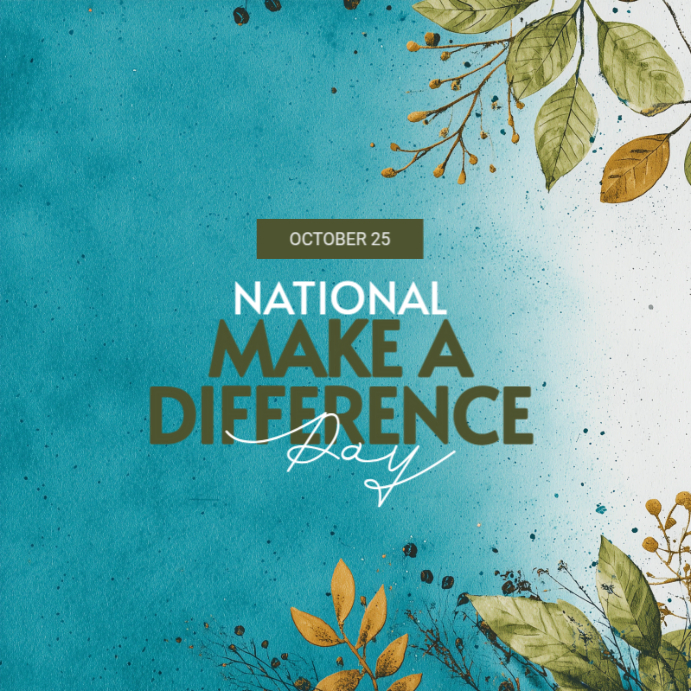 Modern & Minimal National Make A Difference Day Instagram Post Template ...