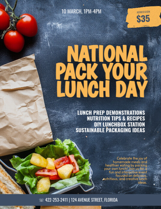 Copy of Modern & Minimal National Pack Your Lunch Day Celebration Event ...