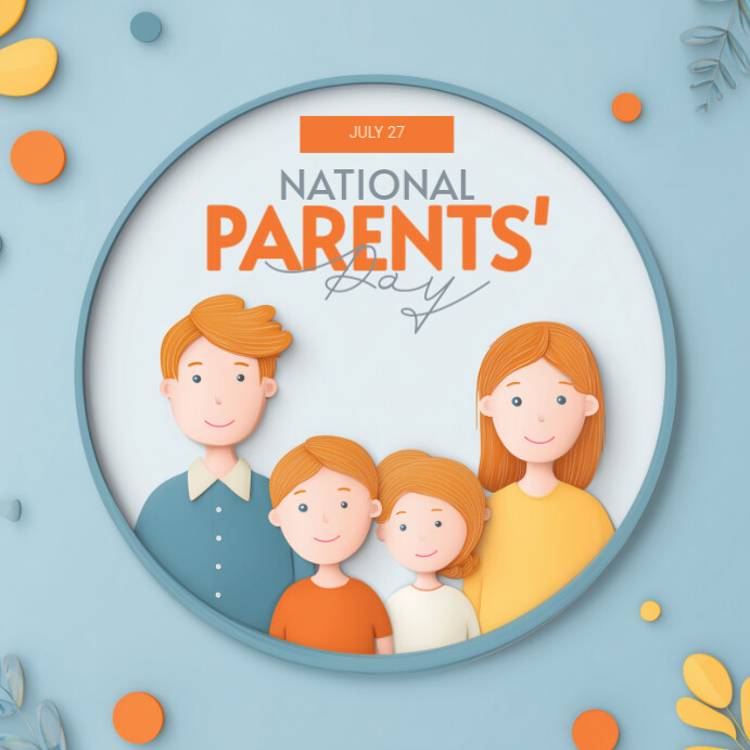 Modern & Minimal National Parents' Day Instagram Post Template ...