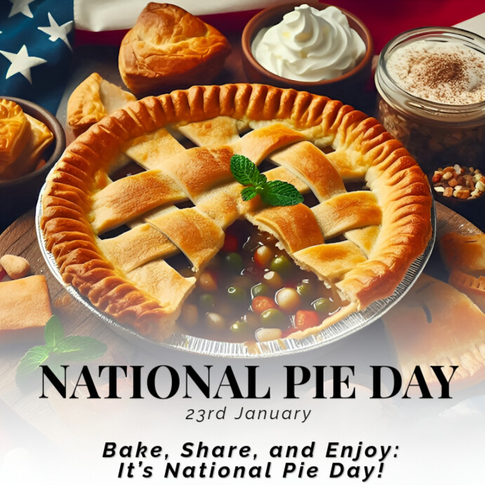 Modern & Minimal National Pie Day Instagram Post Template | PosterMyWall
