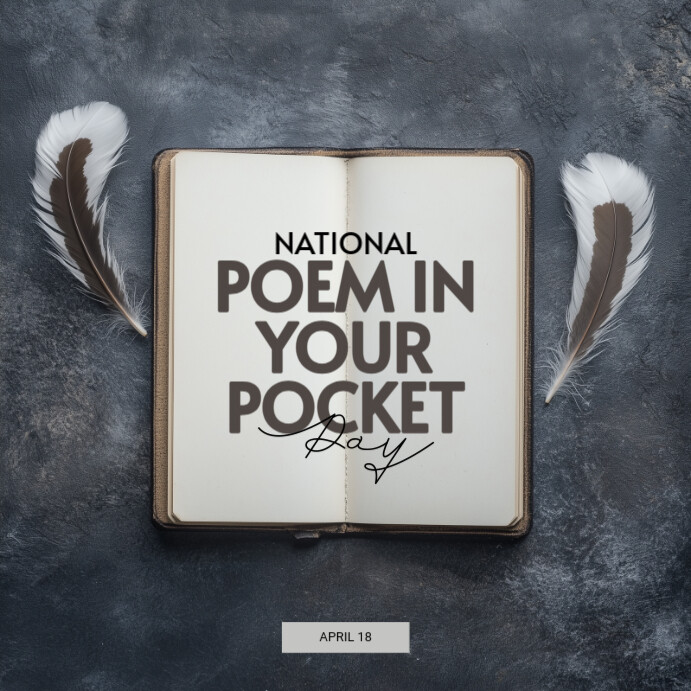 Modern & Minimal National Poem In Your Pocket Day Instagram Post ...