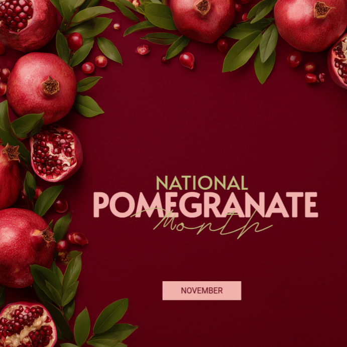 Copia de Modern & Minimal National Pomegranate Month Instagram Post ...