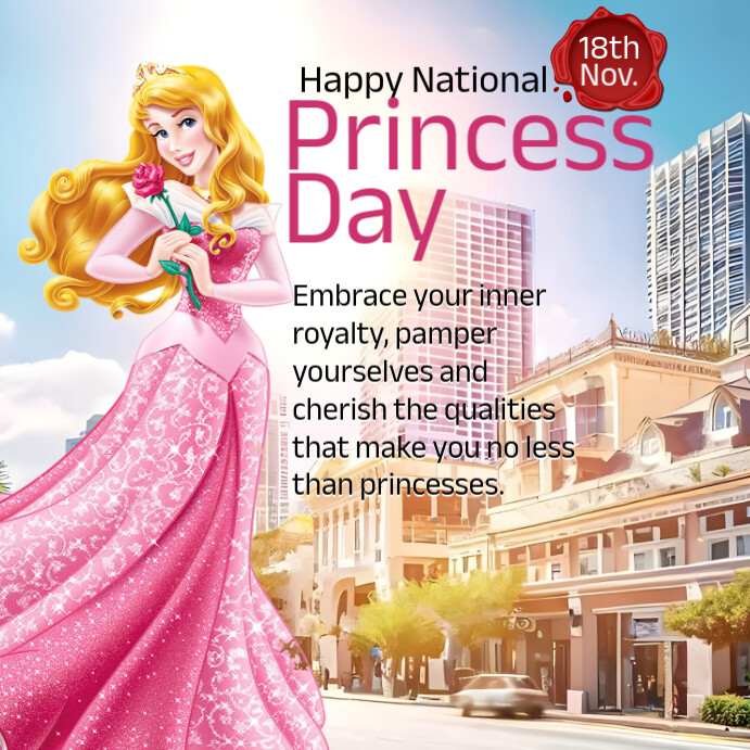 Modern & Minimal National Princess Day Instagram Post Template ...