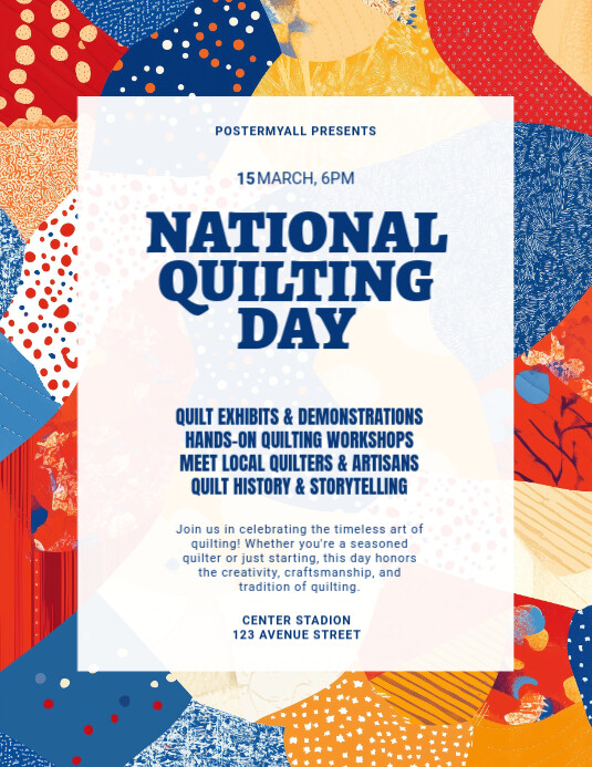 Copy of Modern & Minimal National Quilting Day Flyer (us Letter ...