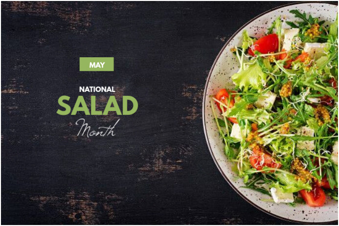 Copy of Modern & Minimal National Salad Month Poster | PosterMyWall