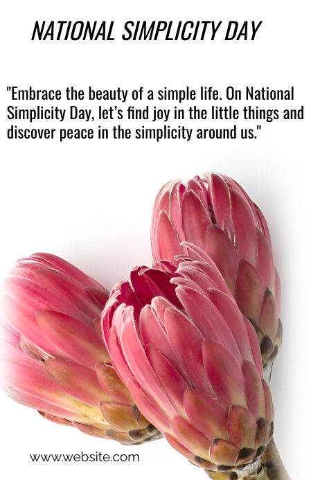 Modern & Minimal National Simplicity Day Post Template | PosterMyWall