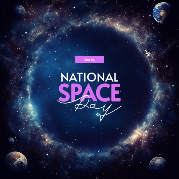 Copy of Modern & Minimal National Space Day Instagram Post | PosterMyWall