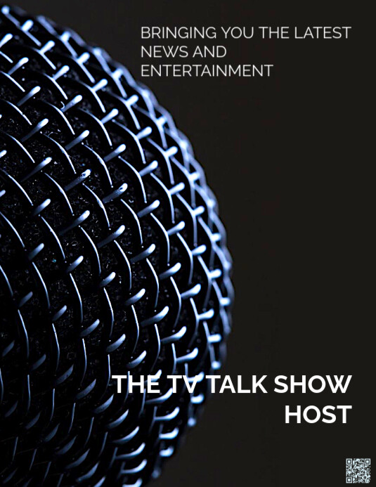 Copy of Modern & Minimal National Tv Talk Show Host Flyer (us Letter ...