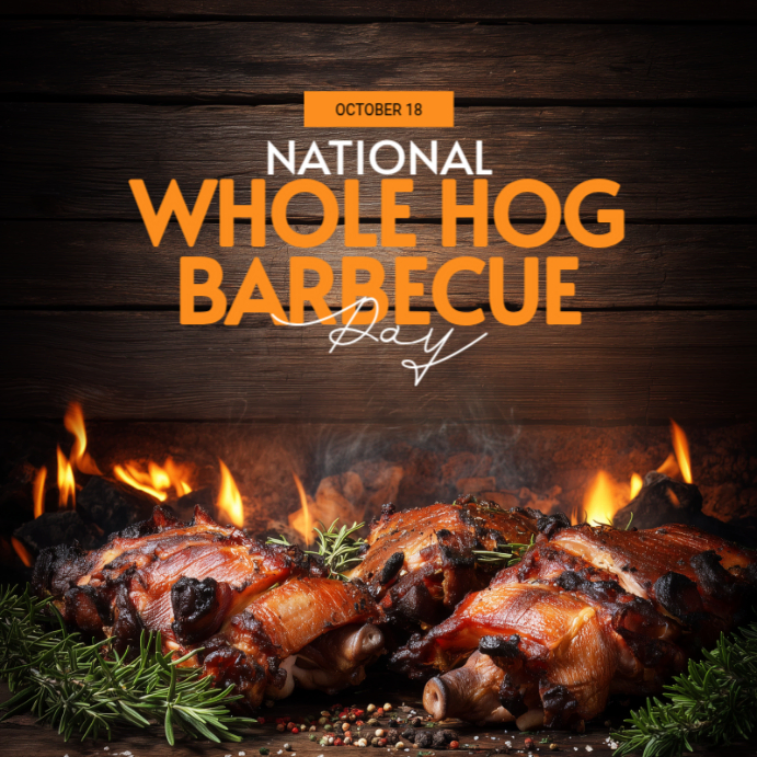 Modern & Minimal National Whole Hog Barbecue Day Instagram Post ...