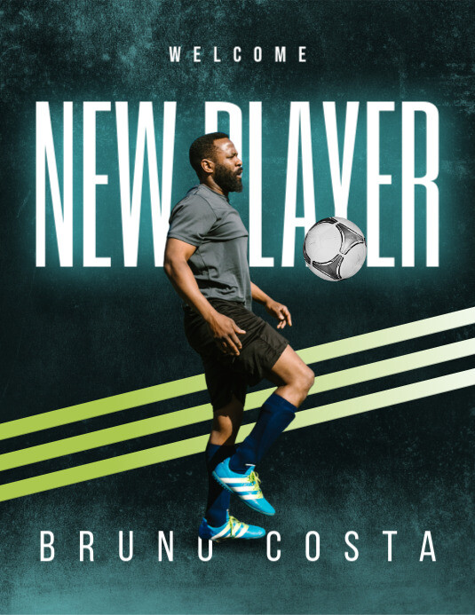 Modern & Minimal New Player Signing Pamflet (letter As) Template ...