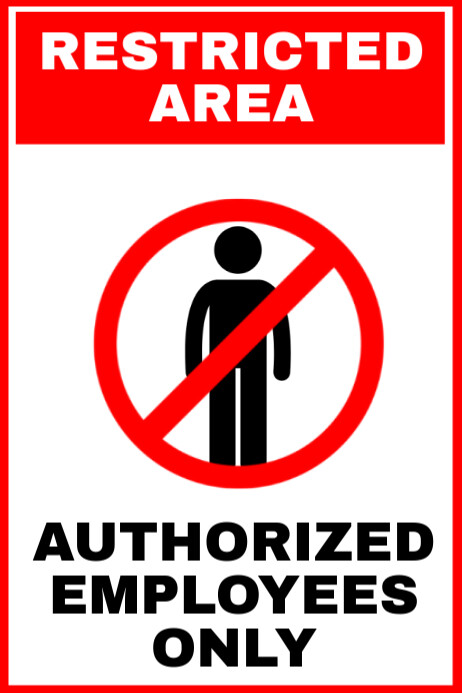 Copy of Modern & Minimal No Entry Poster | PosterMyWall