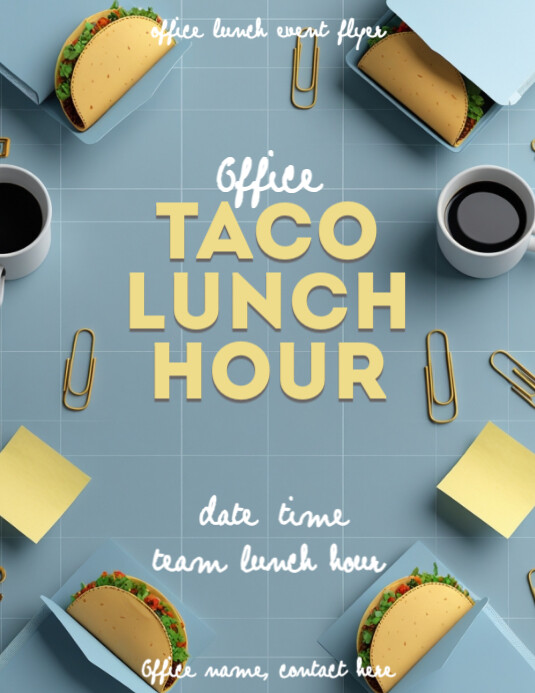 Modern & Minimal Office Taco Tuesday – Corporate Lunch Hour Style Flyer ...