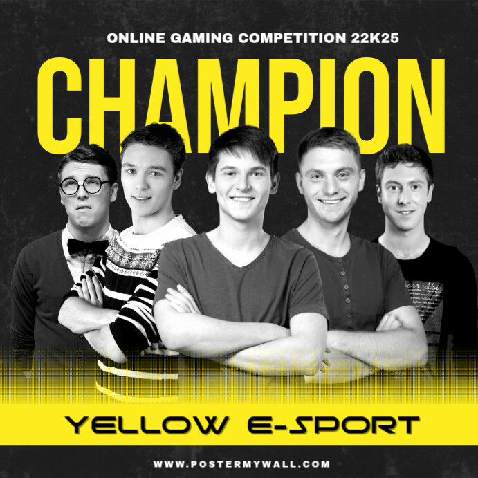 Modern & Minimal Online Gaming Esport Team Winner Instagram Post ...