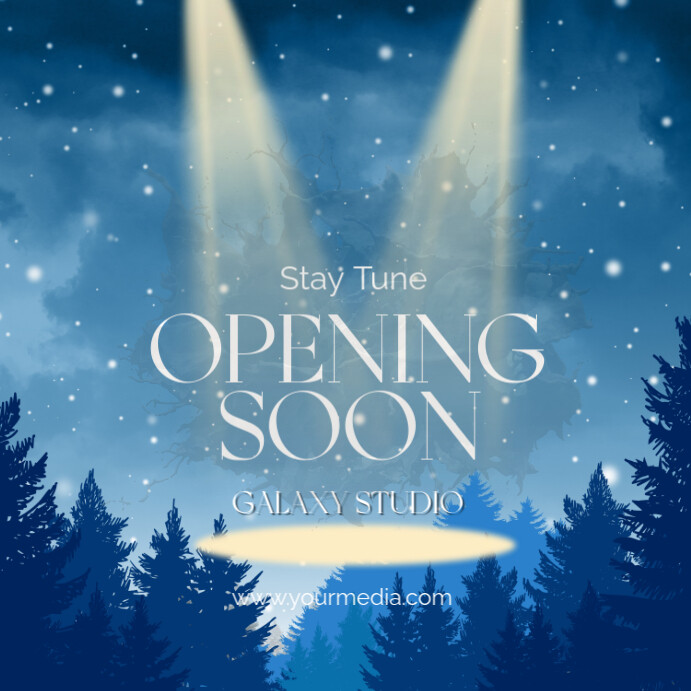 Modern & Minimal Opening Soon Square (1:1) Template | PosterMyWall