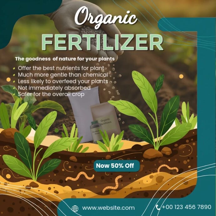 Copy of Modern & Minimal Organic Fertilizer Promo Video Template ...