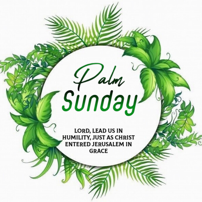 Modern & Minimal Palm Sunday Logo Template | PosterMyWall