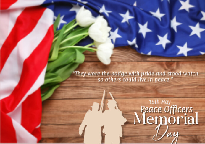 Copy of Modern & Minimal Peace Officers Memorial Day A4 | PosterMyWall
