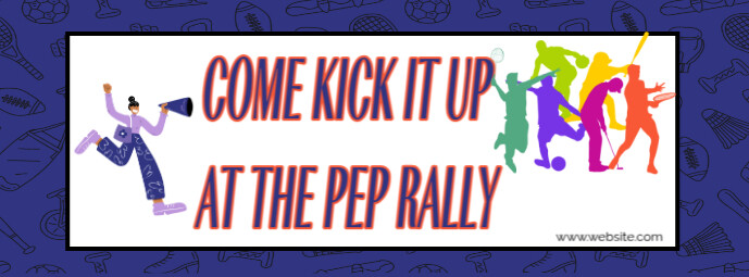 Modern & Minimal Pep Rally Ad Facebook Cover Photo Template | PosterMyWall