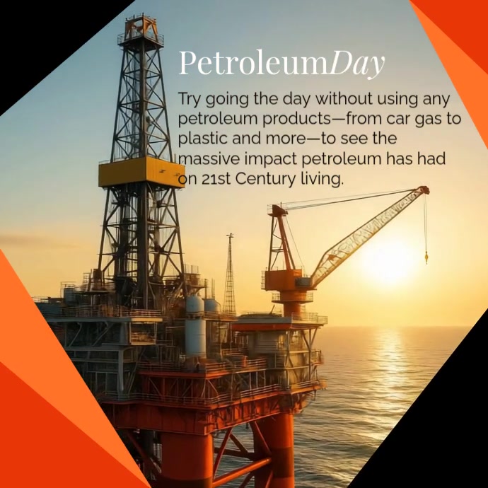 Copy of Modern & Minimal Petroleum Day Instagram Post | PosterMyWall