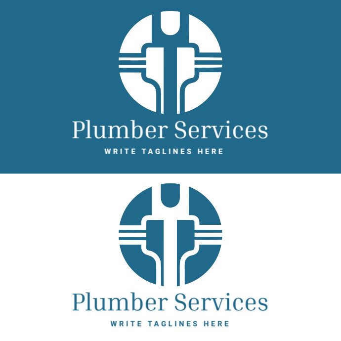 Modern & Minimal Plumber Services Logo Design Logo Template | PosterMyWall