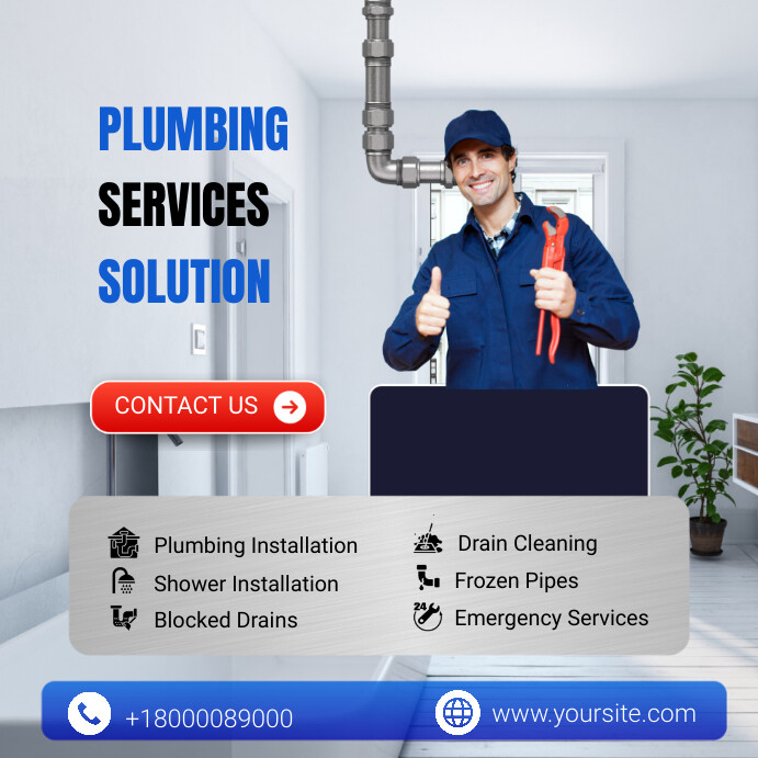 Copy of Modern & Minimal Plumbing Services Ad | PosterMyWall