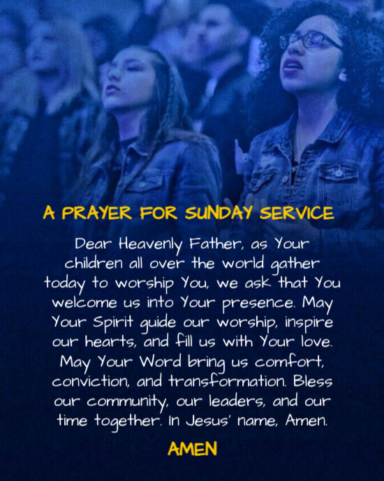 Modern & Minimal Prayer For Church Services Instagram Portrait Template ...