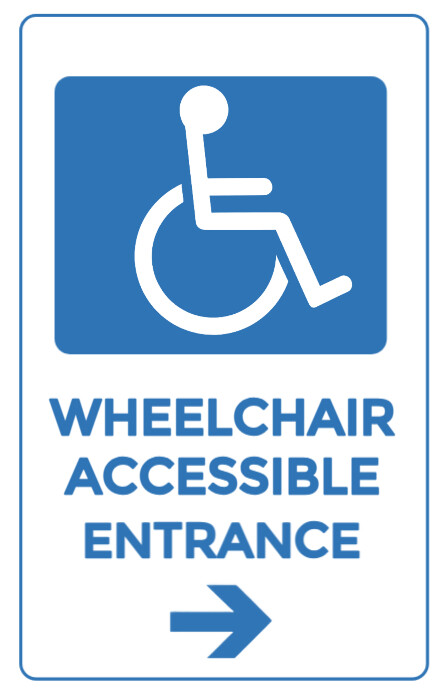 Modern & Minimal Printable A4 Wheelchair Accessible Entrance Sign ...