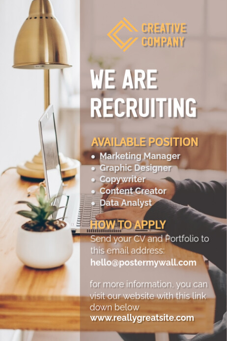 Copy of Modern & Minimal Professional Job Vacancy or other announcement ...