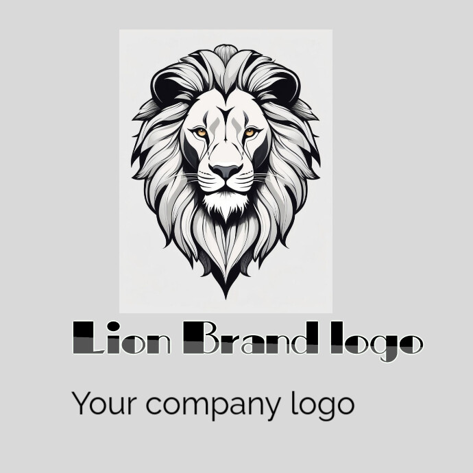 Copy of Modern & Minimal Professional Lion Logo Logo | PosterMyWall