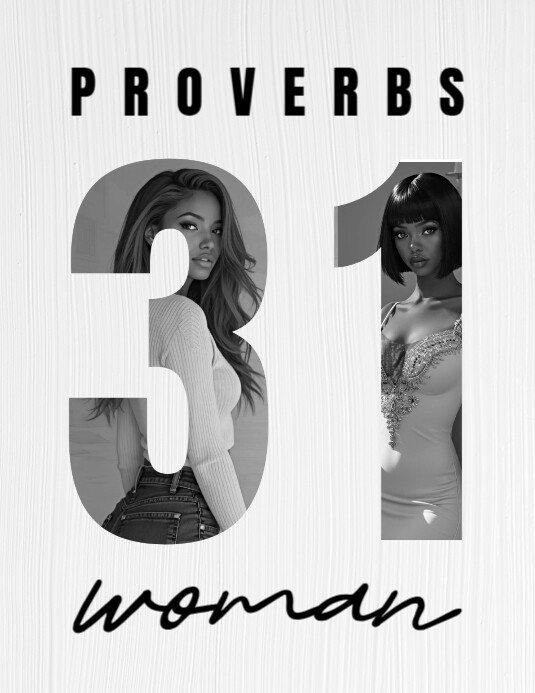 Modern & Minimal Proverbs 31 Woman Flyer With Photo (us Letter) Template | PosterMyWall
