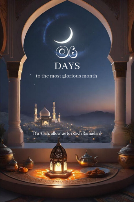 Copy of Modern & Minimal Ramadan Countdown Poster | PosterMyWall