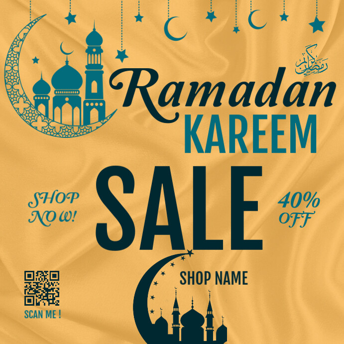 Modern & Minimal Ramadan Sale Instagram Post Template | PosterMyWall
