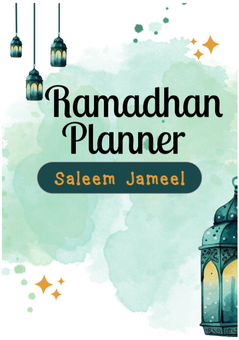 Modern & Minimal Ramadhan Planner A5 Template | PosterMyWall