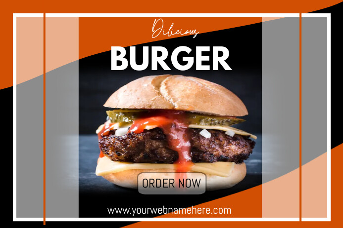 Plantilla de Modern & Minimal Red And Black Dilicious Bure | PosterMyWall