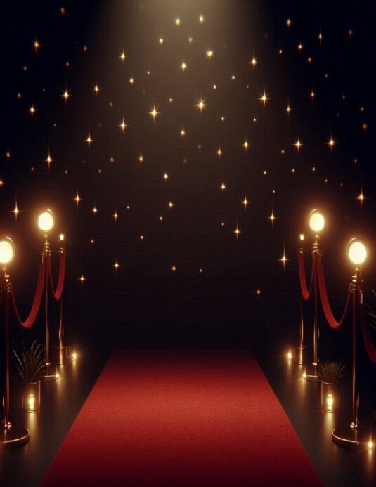 Modern & Minimal Red Carpet Flyer (us Letter Template | PosterMyWall