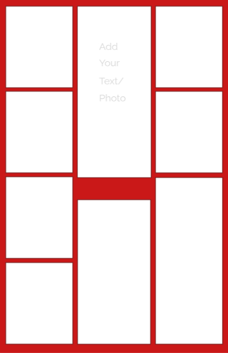 Copy of Modern & Minimal Red Frame Collage Half Page Wide | PosterMyWall