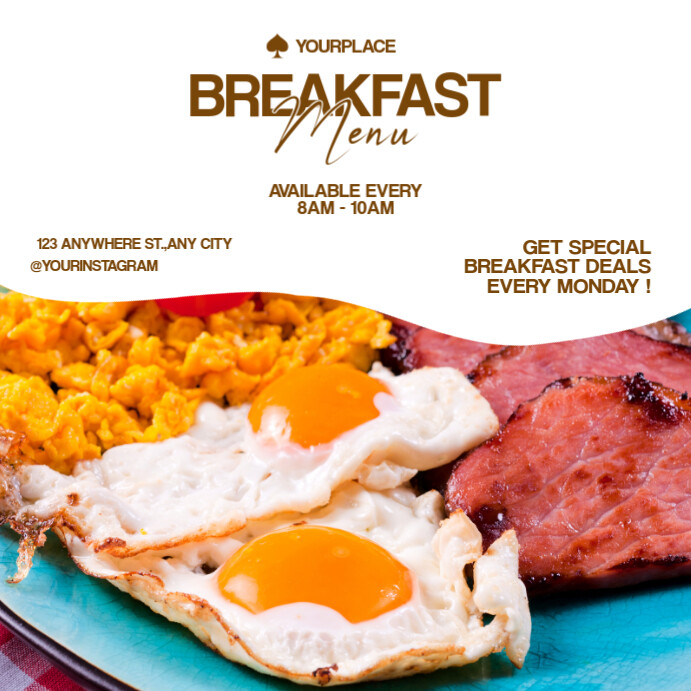 Copy of Modern & Minimal Restaurant Breakfast Ad Instagram Post ...