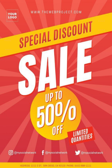 Modern & Minimal Retail Sales Poster Template | PosterMyWall