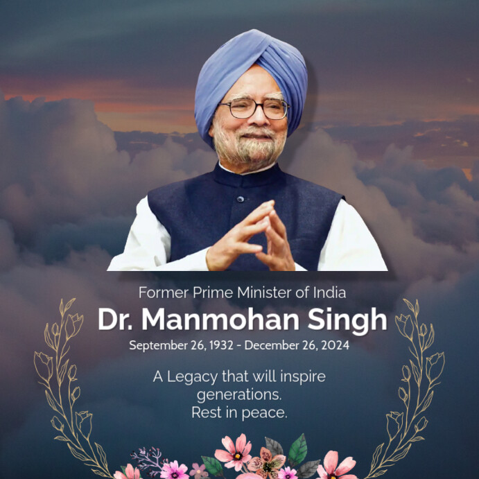 Plantilla de Modern & Minimal Rip, Manmohan Singh, Former Pm Of India ...