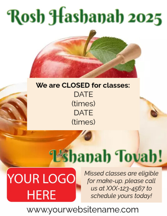 Plantilla de Modern & Minimal Rosh Hashanah Flyer (us Letter ...