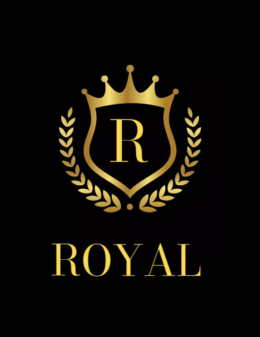 Copy of Modern & Minimal Royal Logo Flyer (us Letter) | PosterMyWall