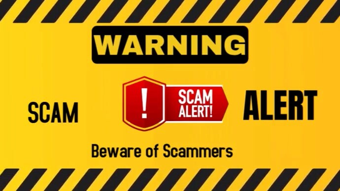 Modern & Minimal Scam Alert Sign Youtube Thumbnail Template | PosterMyWall
