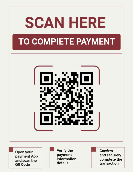 Modern & Minimal Scan Here Flyer (us Letter) Template | PosterMyWall
