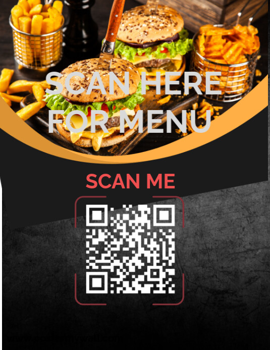 Copy of Modern & Minimal Scan Here For Menu Flyer (us Letter ...