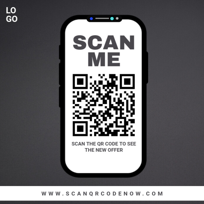 Modern & Minimal Scan Me Instagram Post Template | PosterMyWall