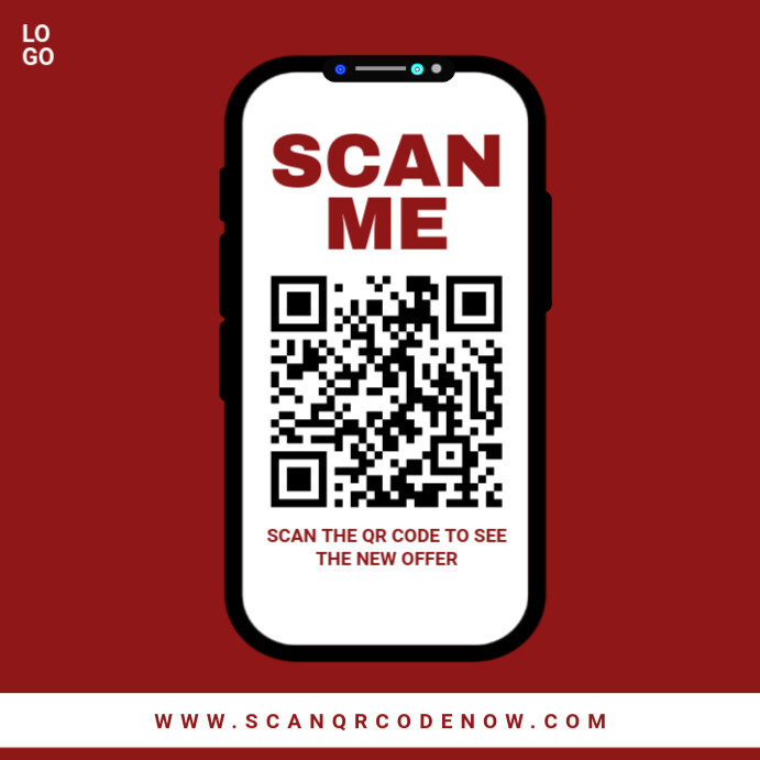 Modern & Minimal Scan Me Instagram Post Template | PosterMyWall